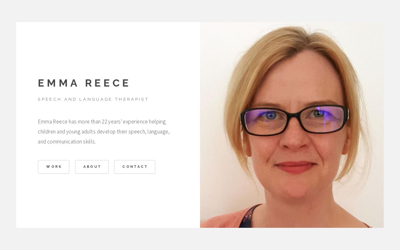 Speech and language therapy with Emma Reece